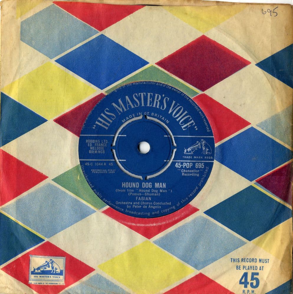 Fabian - Hound Dog Man/This Friendly World Pop 695