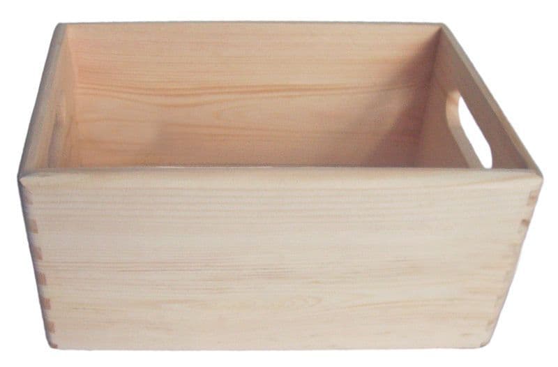 Pine wood storage box 30x20x14CM DD164 trunk toys beads shoes X