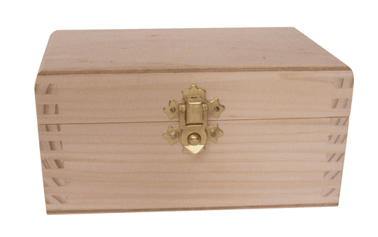 Pine Wood 2 Compartment Tea Box With Clasp