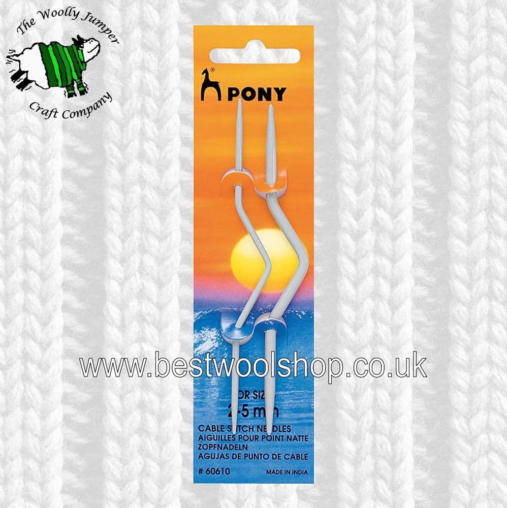 1 x 2 5mm & 1 x 4mm PONY CRANKED - BENT CABLE NEEDLE SET