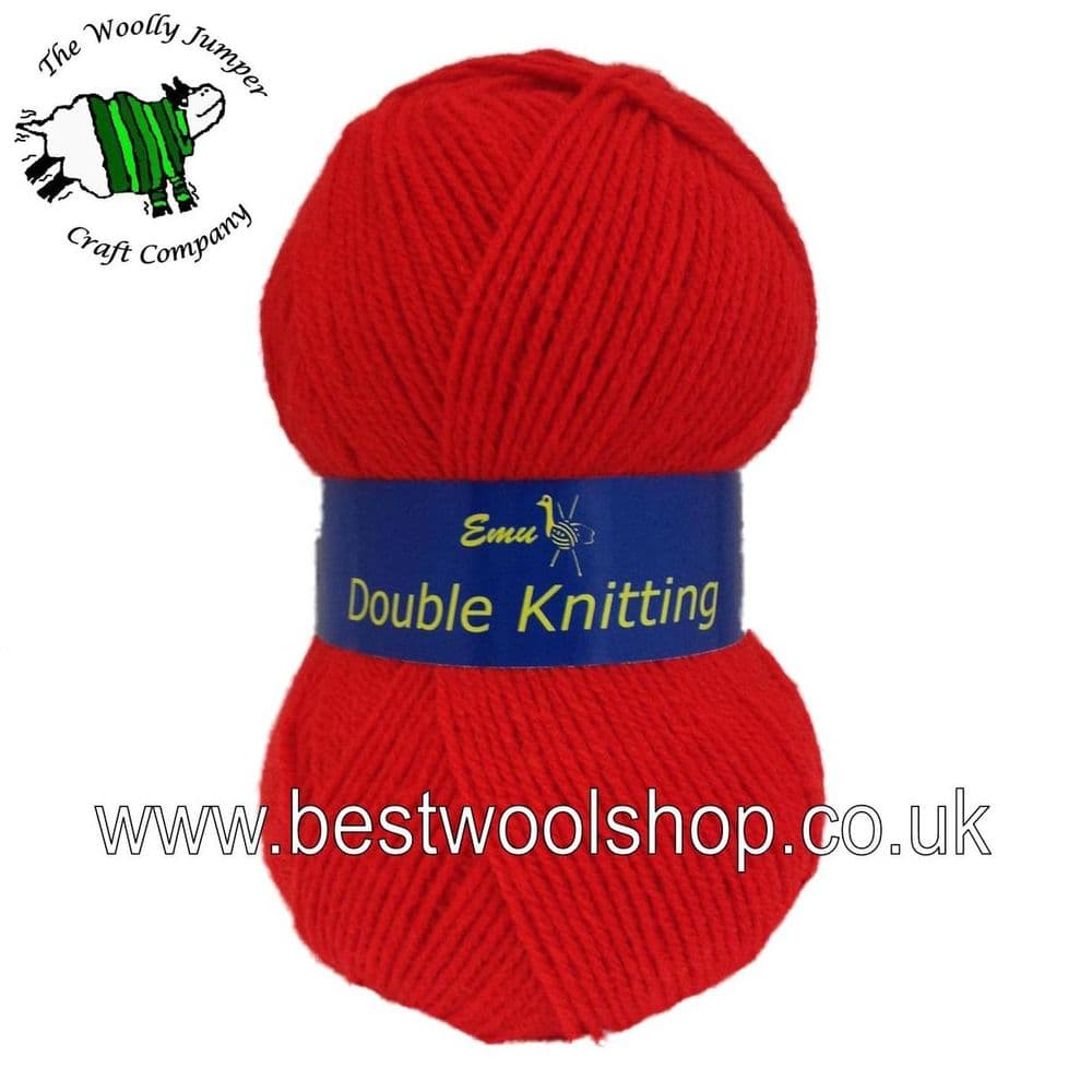 109 - RED - EMU DK KNITTING YARN - MADE IN UK