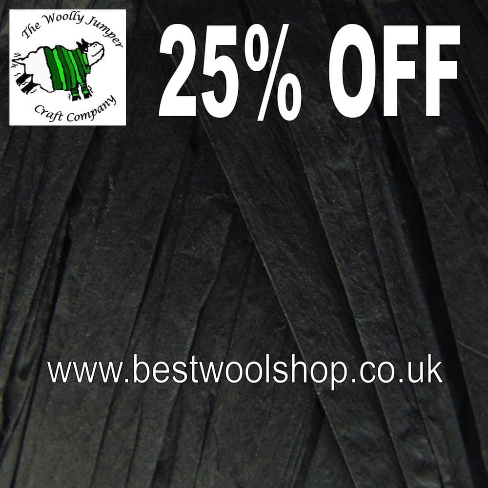 1455 BLACK - KING COLE RAFFIA CHUNKY CRAFT KNITTING & CROCHET TAPE YARN ...