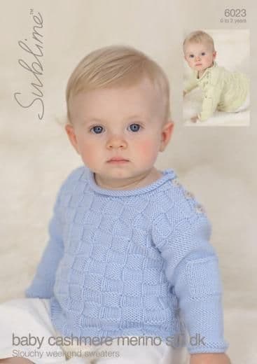 6023 - SUBLIME BABY CASHMERE SILK DK SLOUCHY WEEKEND SWEATERS KNITTING ...