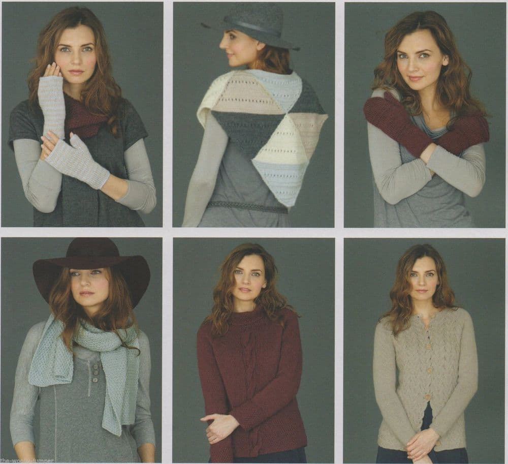 687 - THE 2ND SUBLIME NATURAL ARAN HAND KNIT BOOK - 14 DESIGNS FOR WOMEN