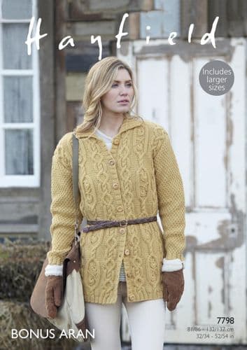 HAYFIELD BONUS ARAN WITH WOOL 400G YARN & PATTERNS