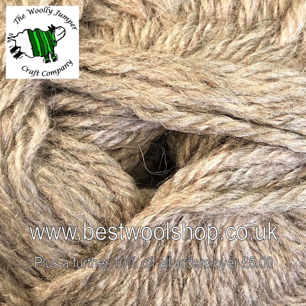 AL03 MINK BROWN - JAMES C BRETT AZTEC ARAN WITH ALPACA KNITTING YARN 100G