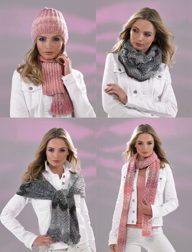 JB514 NORTHERN LIGHTS WRAP SNOOD COWL LACY SCARF NECK SCARF KNITTING ...