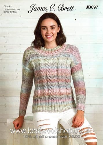 JAMES C BRETT MARBLE CHUNKY YARN & PATTERNS