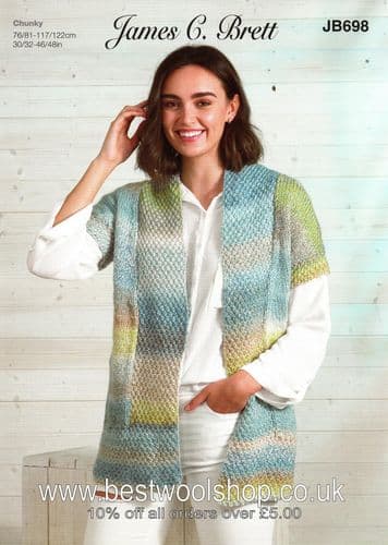 JAMES C BRETT MARBLE CHUNKY YARN & PATTERNS