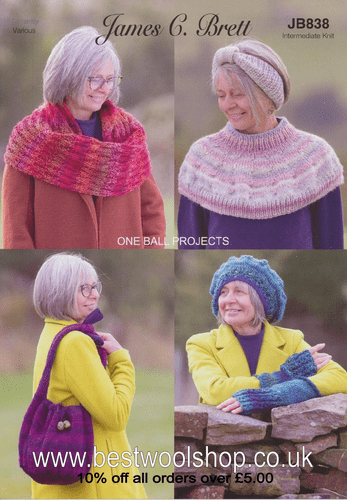JAMES C BRETT MARBLE CHUNKY YARN & PATTERNS