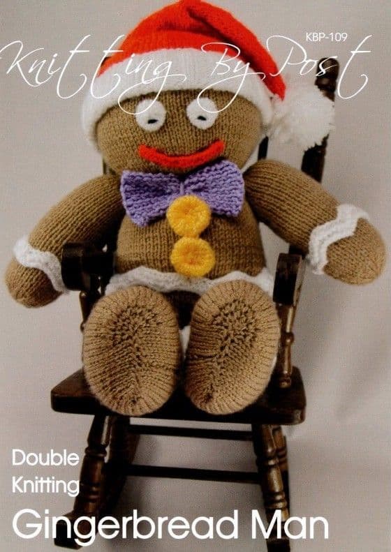 KBP-109 KNITTING BY POST GINGERBREAD MAN CHRISTMAS KNITTING PATTERN