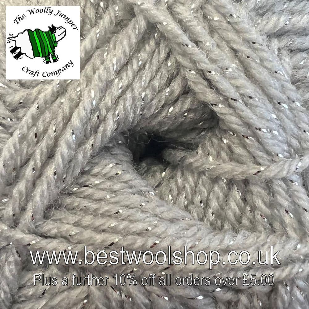 TK08 JAMES C BRETT TWINKLE DK KNITTING YARN - SILVER GREY