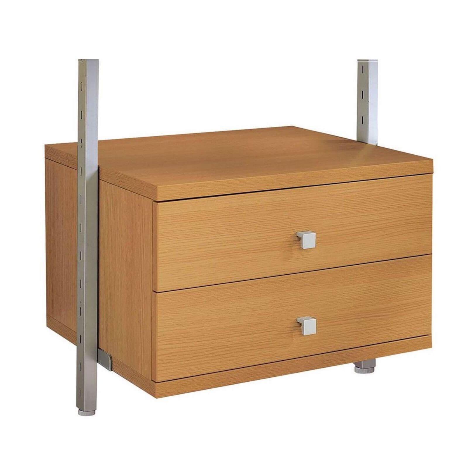 550mm wide Double drawer pack Oak effect