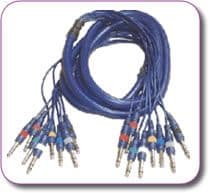 3 metres STUDIOSNAKE 8 way Balanced Stereo jack plugs to Stereo jack plugs