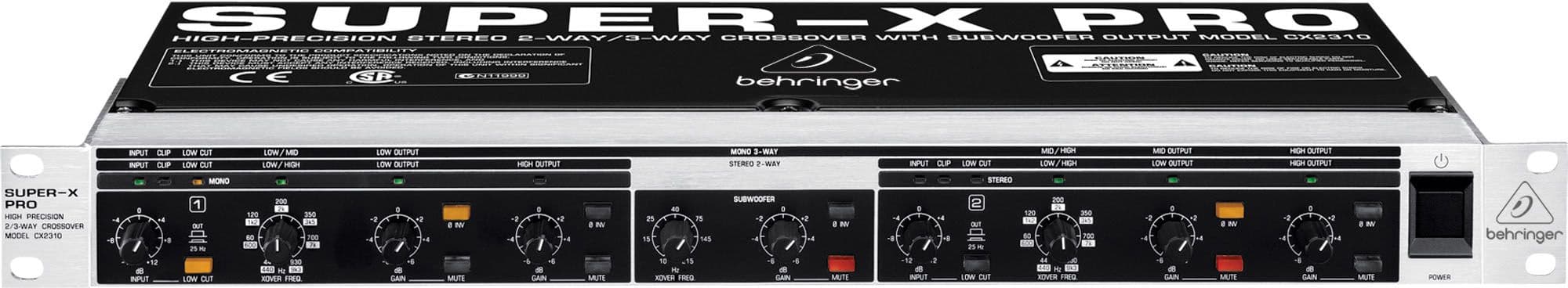 Behringer CX2310 High-Precision Stereo 2-Way/Mono 3-Way Crossover with ...