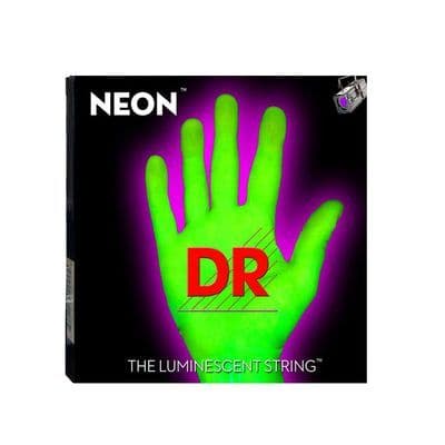 DR NEON NGB-40 Neon Green Luminescent/Fluorescent Bass Guitar Strings ...