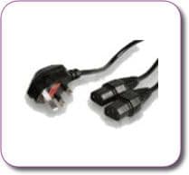 Mains Plug IEC Y Splitter Lead Cable Stage Lighting