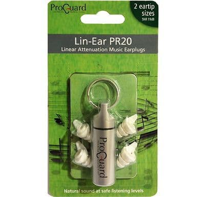 Proguard Lin-Ear PR20 linear attenuation music earplugs - musicians ear ...