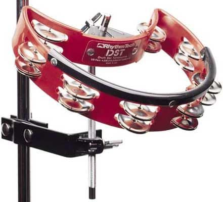 RHYTHM TECH DST Drum Set Tambourine - Stand Mounted RED
