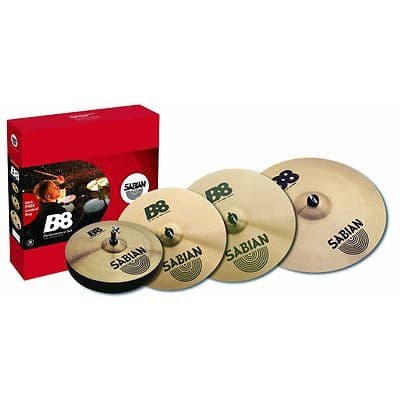 Sabian B8 Performance Cymbal Set 14" Hats 16" & 18" Crash 20" Med Ride ...