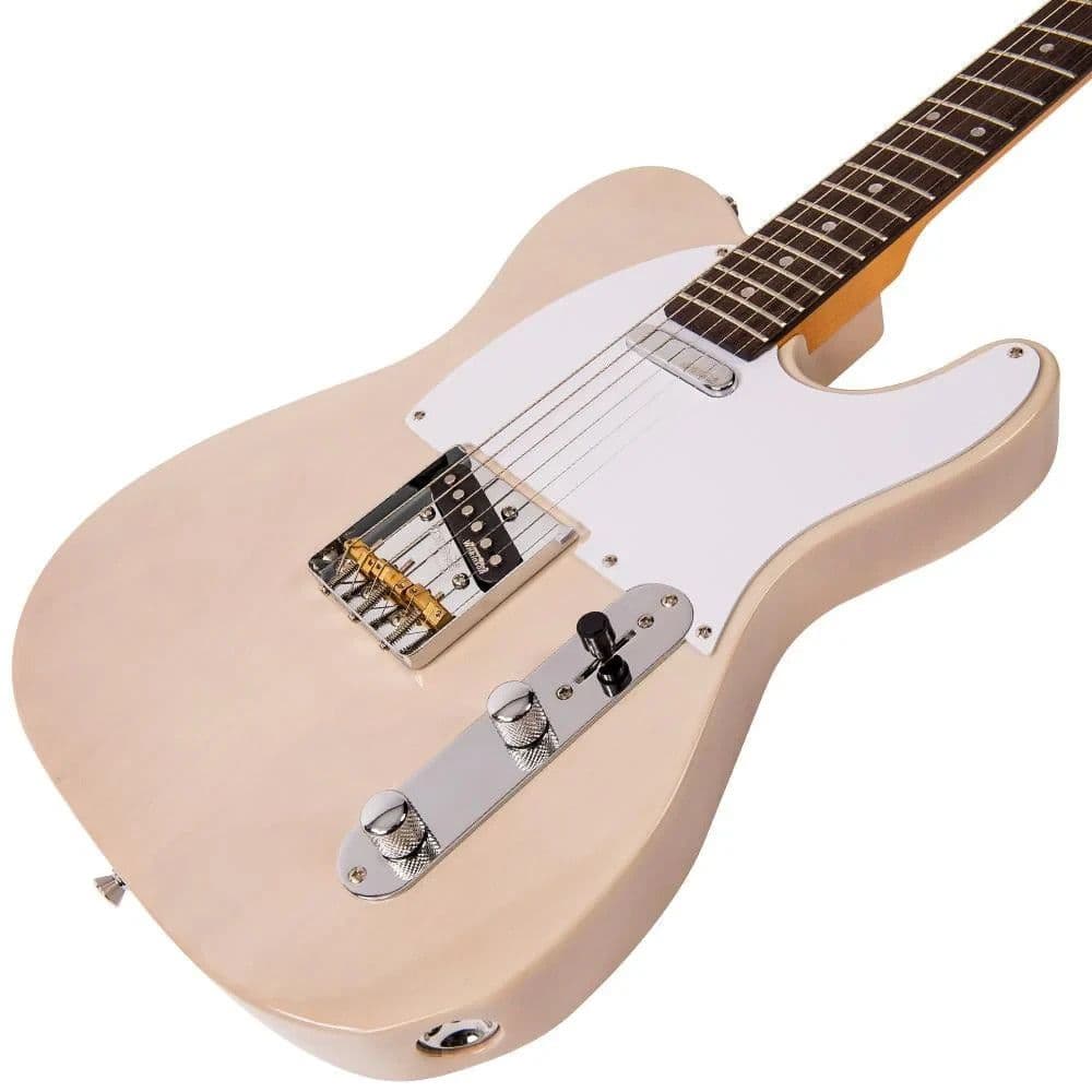 Vintage V62 AB ReIssued Telecaster style Electric Guitar Ash Blonde