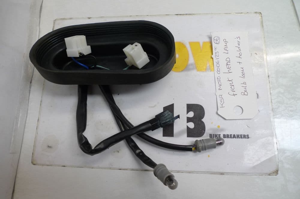 KSR MOTO CODE 125cc BREAKING FRONT HEADLAMP BULB LOOM & HOLDERS LOC-C