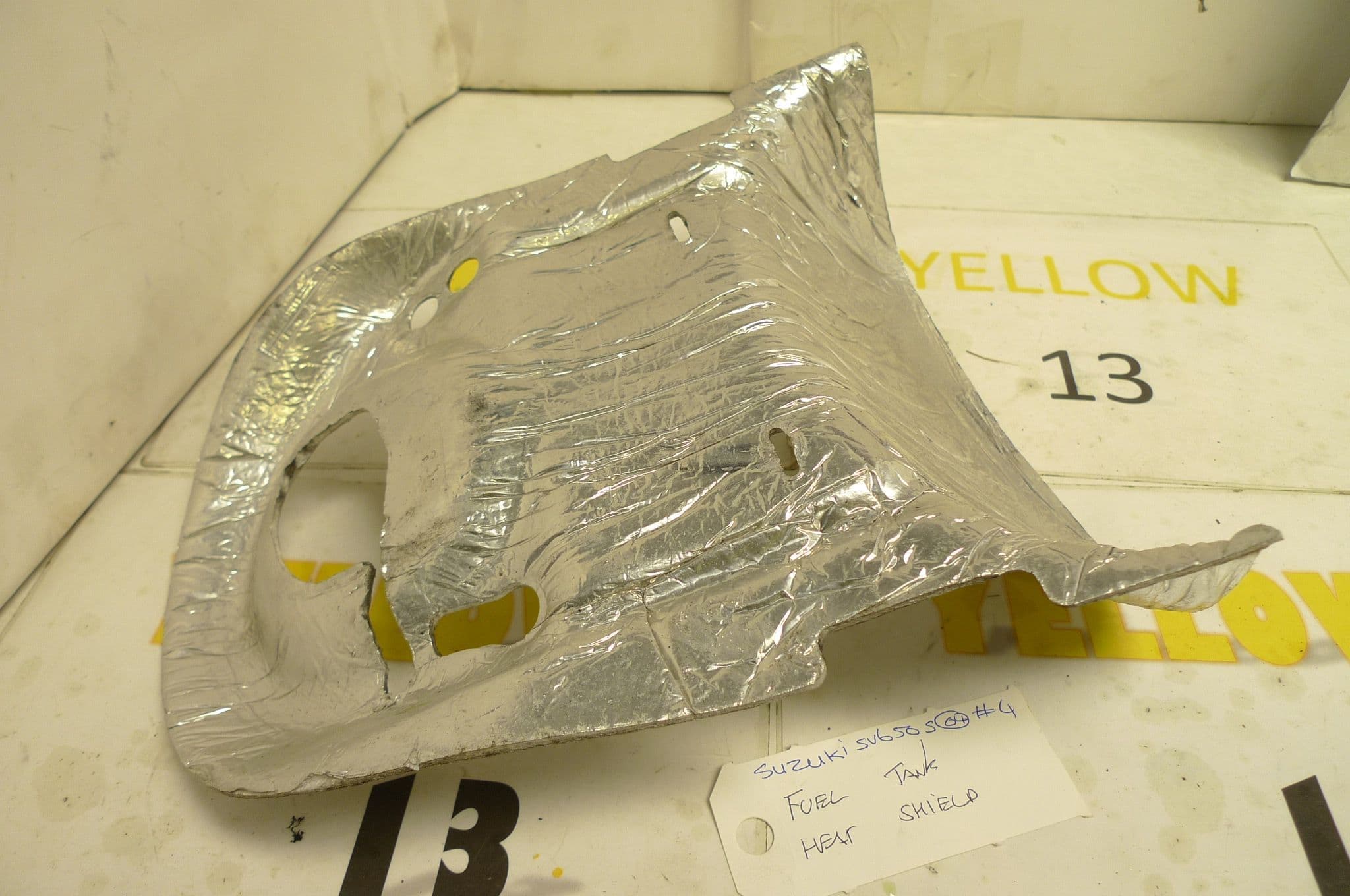 SUZUKI SV650 BREAKING FUEL TANK HEAT SHIELD 4 LOC-C