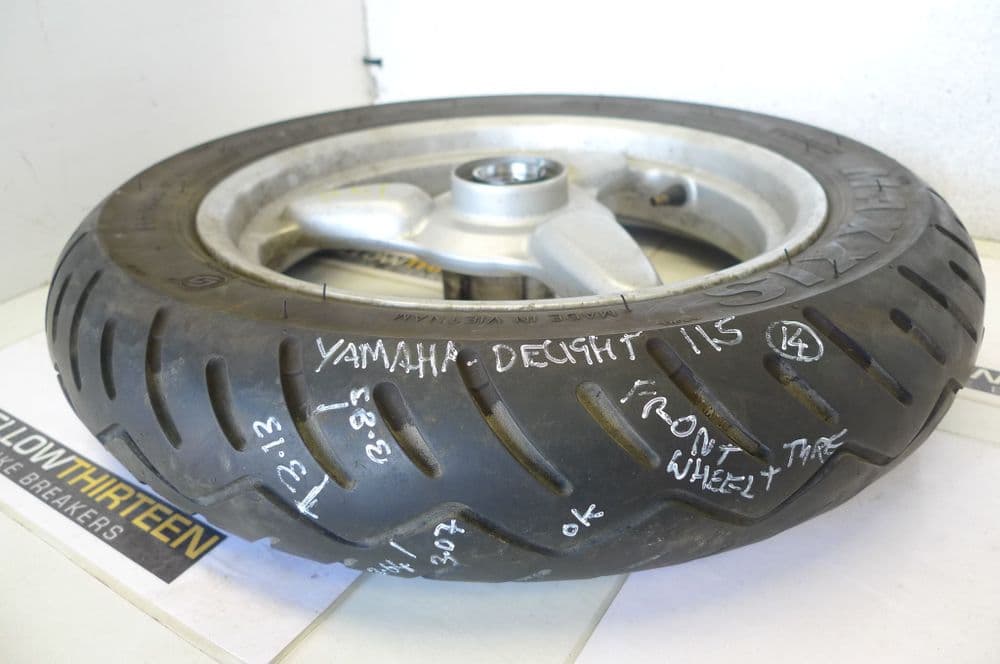 YAMAHA DELIGHT 115 FRONT WHEEL & TYRE 12 INCH WHEEL LOC-A