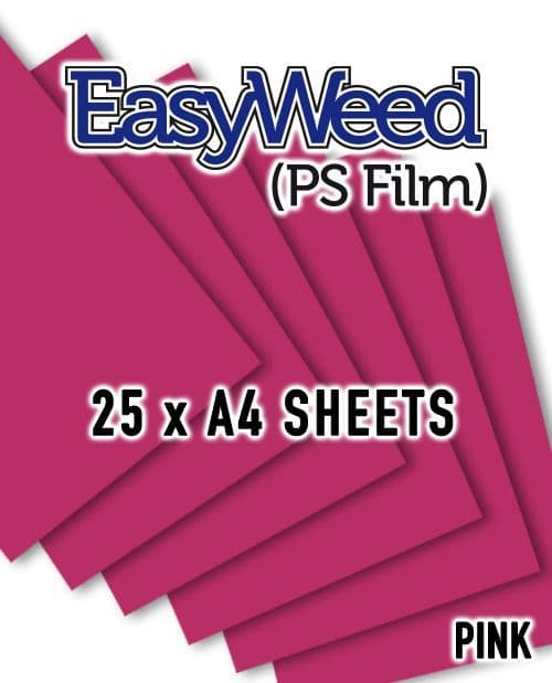 Siser EasyWeed PS Film - A4 x 25 sheets - Pink